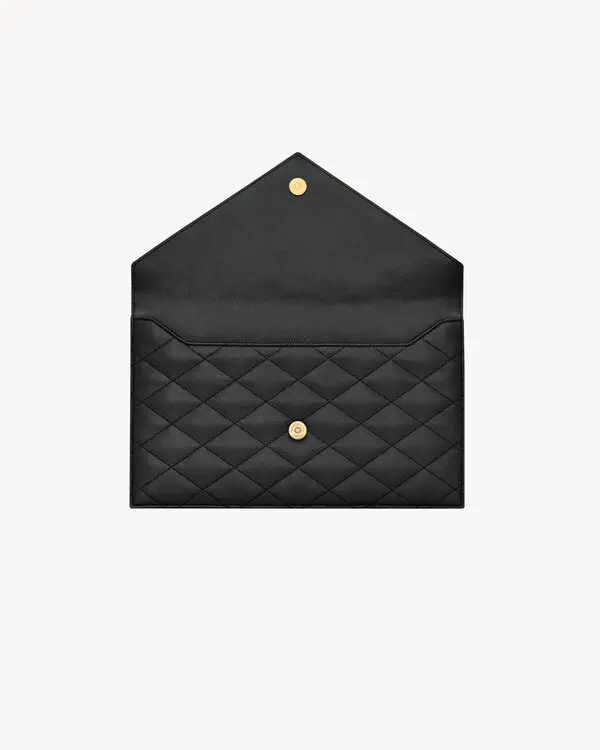 Saint Laurent Paris Pouch In Grain-de-poudre Leather