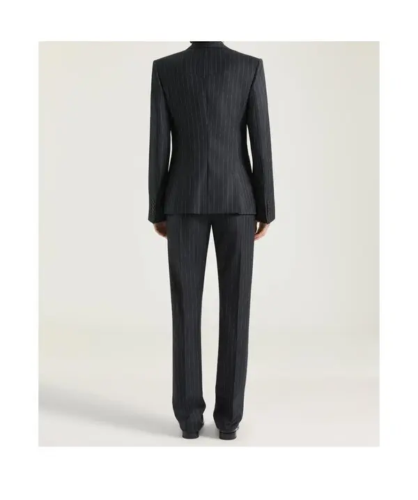 Givenchy Single-breasted Striped Jacket In Wool