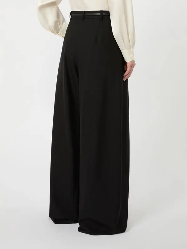 Max Mara Wide-leg Wool Twill Pants