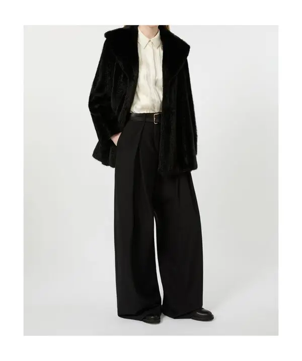 Max Mara Wide-leg Wool Twill Pants