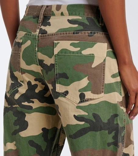 NILI LOTAN Tribeca Camouflage Barrel-leg Jeans