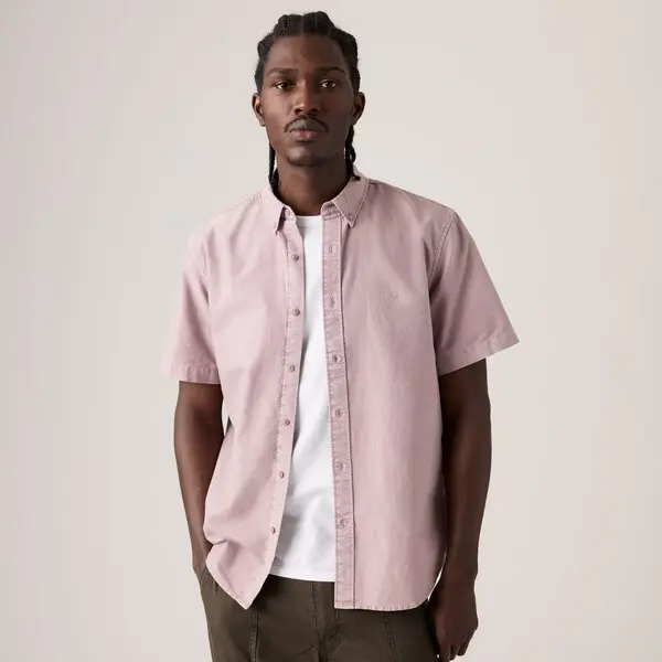 LEVI'S Authentic Button-down Garment Dye Short-sleeve Shirt