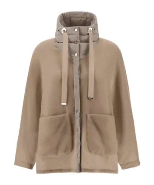 Herno Jacket With Patch Pockets And Drawstring Hood