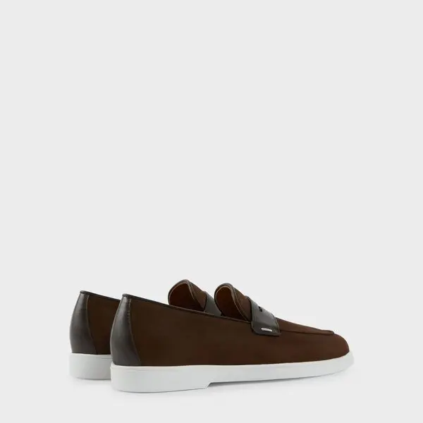 GIUSEPPE ZANOTTI Suede Moccasins With Metal Detail