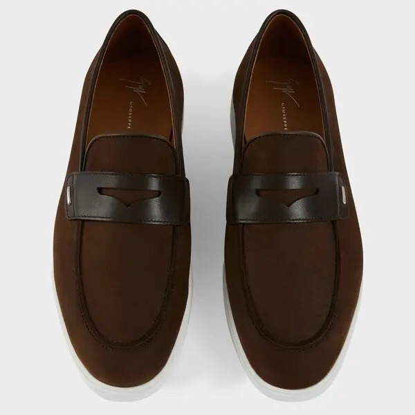 GIUSEPPE ZANOTTI Suede Moccasins With Metal Detail
