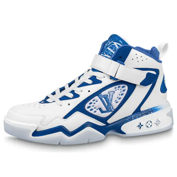 LOUIS VUITTON Trainer 2 Ankle Sneakers - White/blue