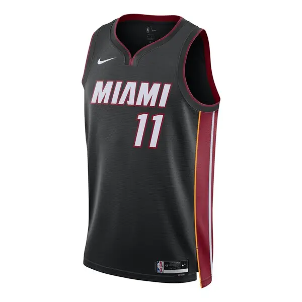 Nike Nba Jaime Jaquez Jr. Miami Heat Icon Edition Dri-fit Swingman Jersey - Black