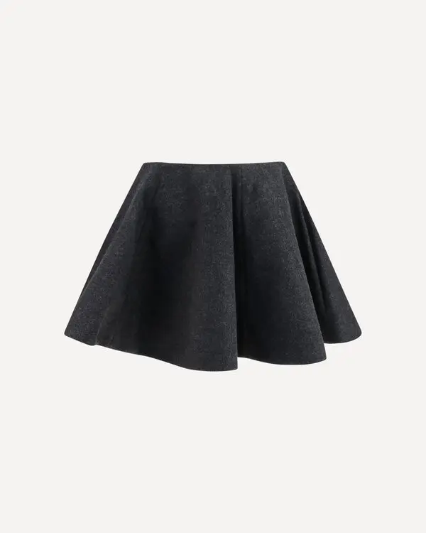 GANNI Wool Peacoat Skirt
