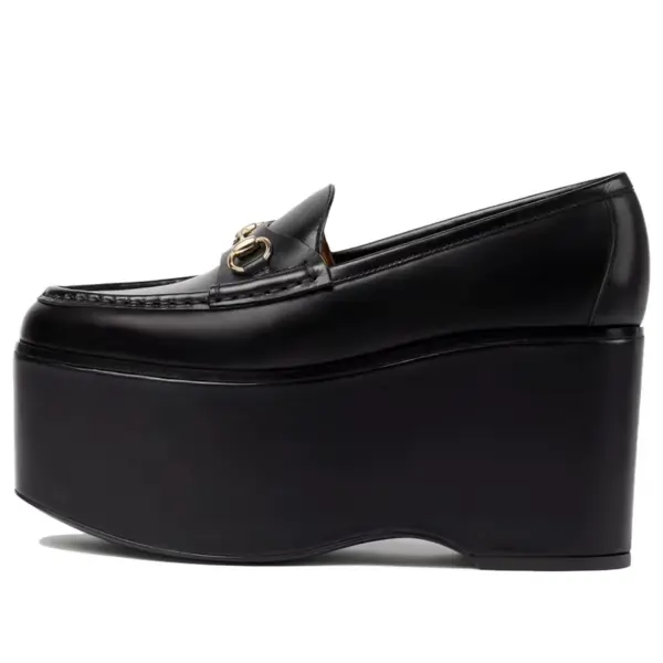 Gucci Horsebit Platform Loafer - Black