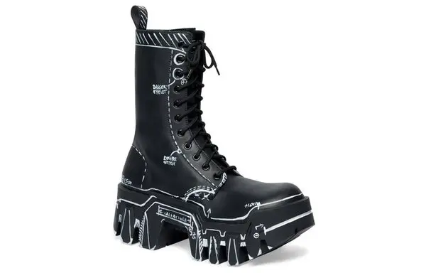 Balenciaga Bulldozer" Lace Up Boots