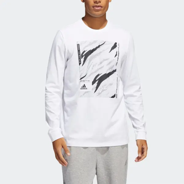 Adidas Long-sleeve Cotton T-shirt 'camo Linear