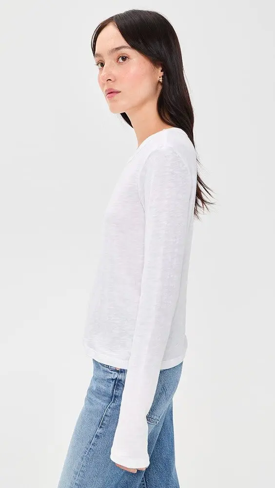 Z Supply Junie Long Sleeve Tee - White