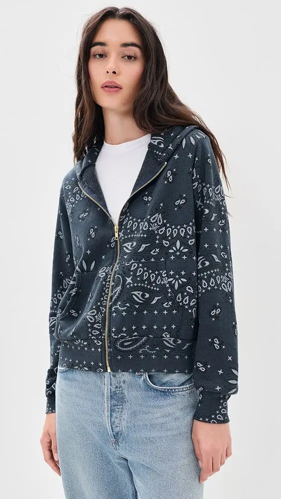 Aviator Nation Bandana Print Full Zip Hoodie