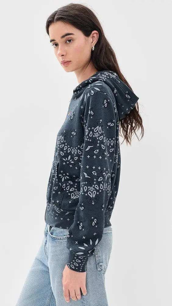 Aviator Nation Bandana Print Full Zip Hoodie