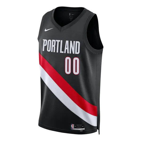 Nike Nba Scoot Henderson Portland Trail Blazers Icon Edition Dri-fit Swingman Jersey - Black