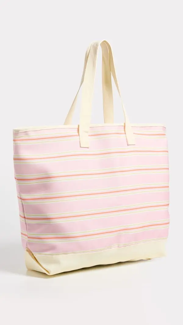 PARKE Oversized Striped Tote - Rose Stripe