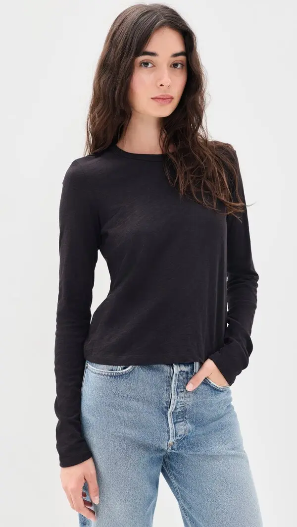 Z Supply Junie Long Sleeve Crewneck Tee
