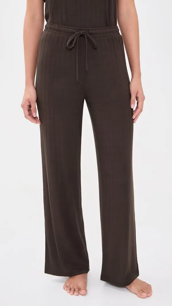 Honeydew Intimates Cloud Ribbed Drawstring Wide Leg Pajama Pants