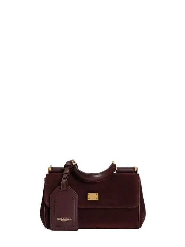 Dolce & Gabbana My Sicily Mini Handbag In Split Leather - Red