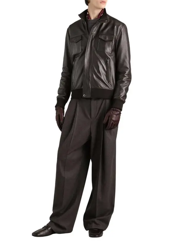 Dolce & Gabbana Lambskin Bomber Jacket