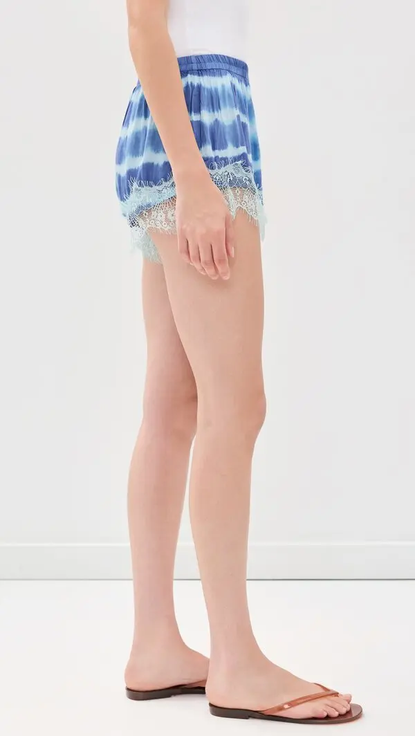 CIAO CIAO VACATION Tie-dye Lace Trim Shorts