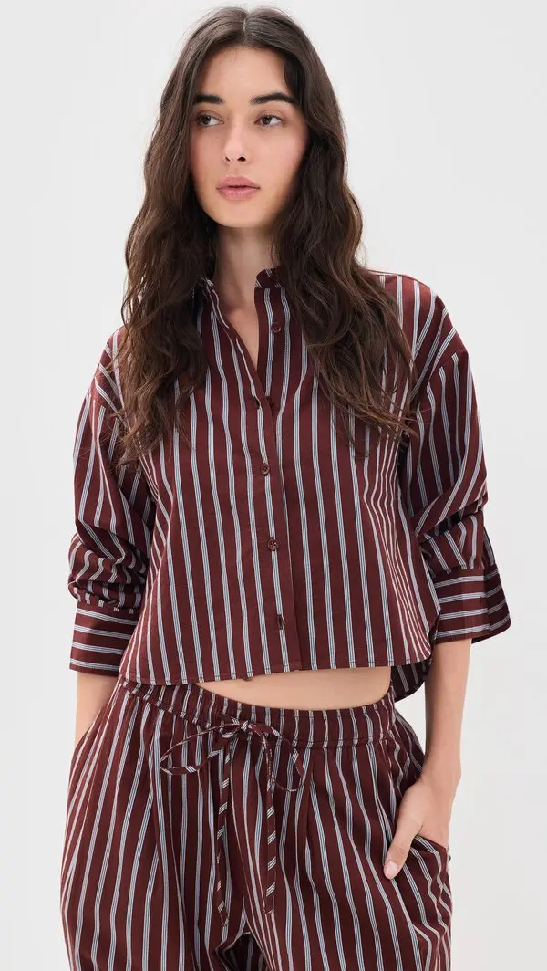 APIECE APART Cropped Isolde Button-down Shirt
