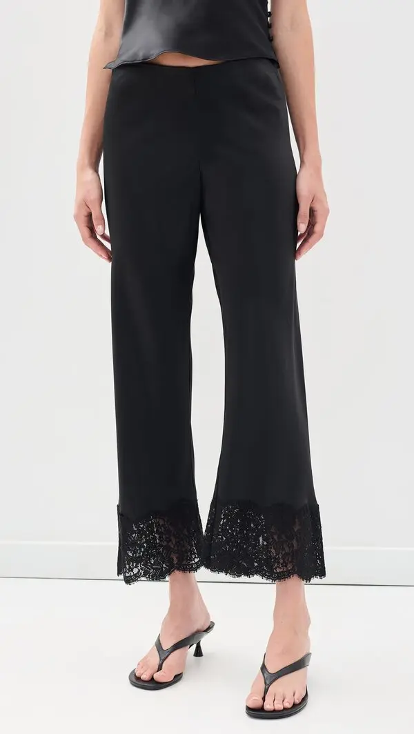 Cami Nyc Bristol Lace Trim Satin Pants