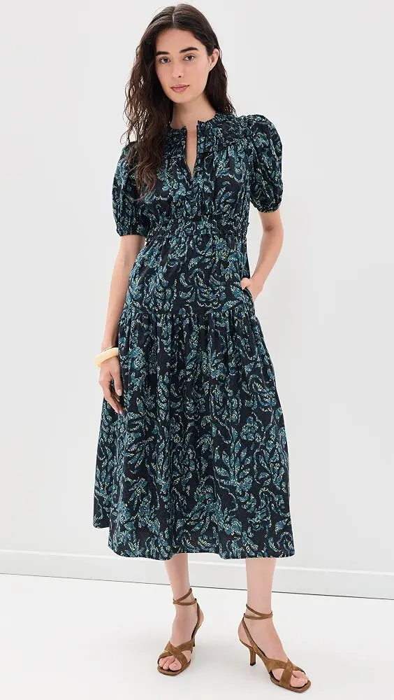 Ulla Johnson Othella Short Sleeve Cotton Dress