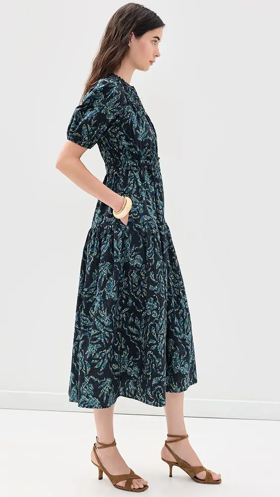Ulla Johnson Othella Short Sleeve Cotton Dress