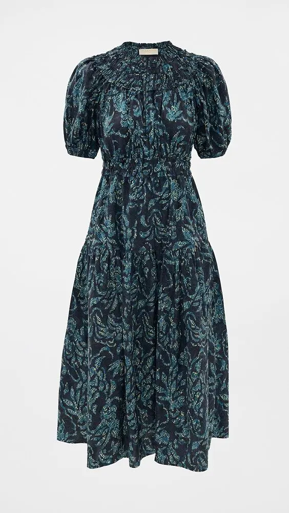 Ulla Johnson Othella Short Sleeve Cotton Dress