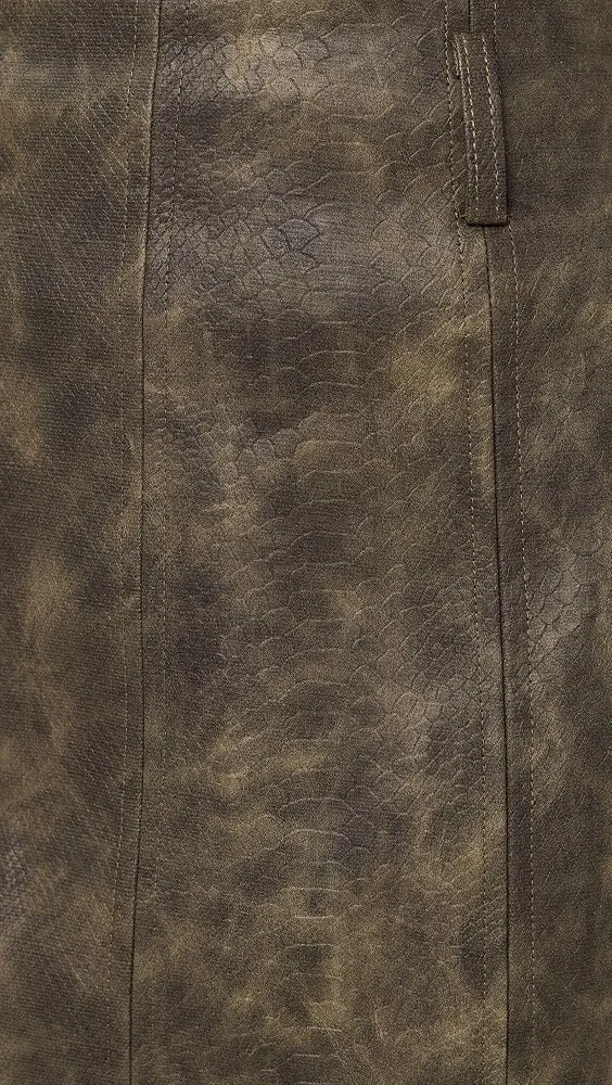 EN SAISON Faux Leather Margot Midi Skirt