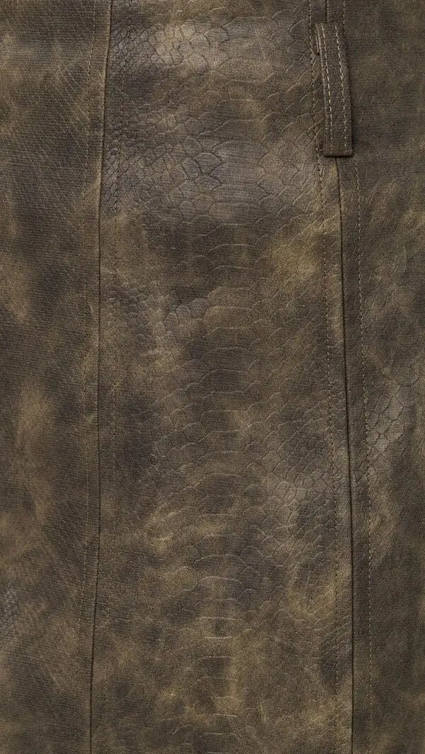 EN SAISON Margot Faux Leather Midi Skirt