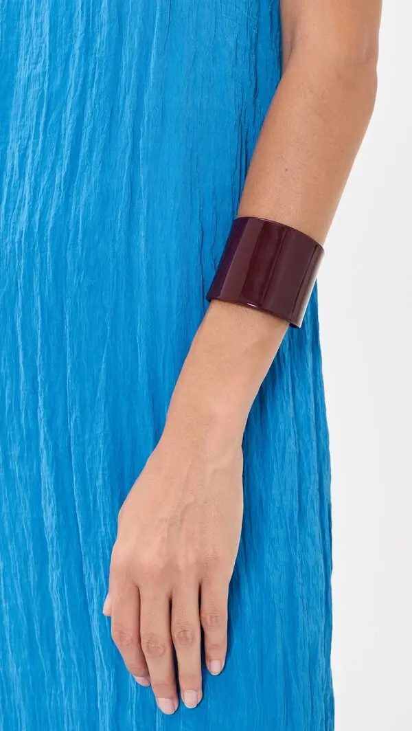 HEAVEN MAYHEM Marbella Cuff Bangle - Burgundy