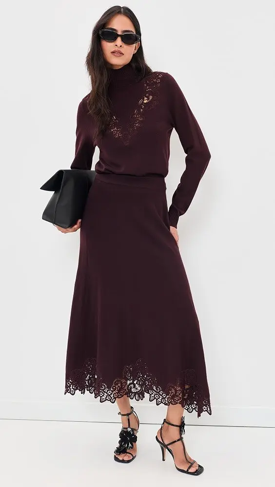 Zimmermann Valiant Merino Lace Skirt
