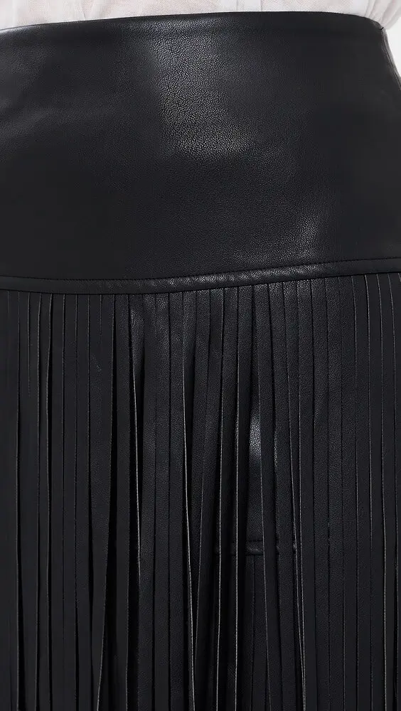 L'Agence Karoline Maxi Fringe Skirt