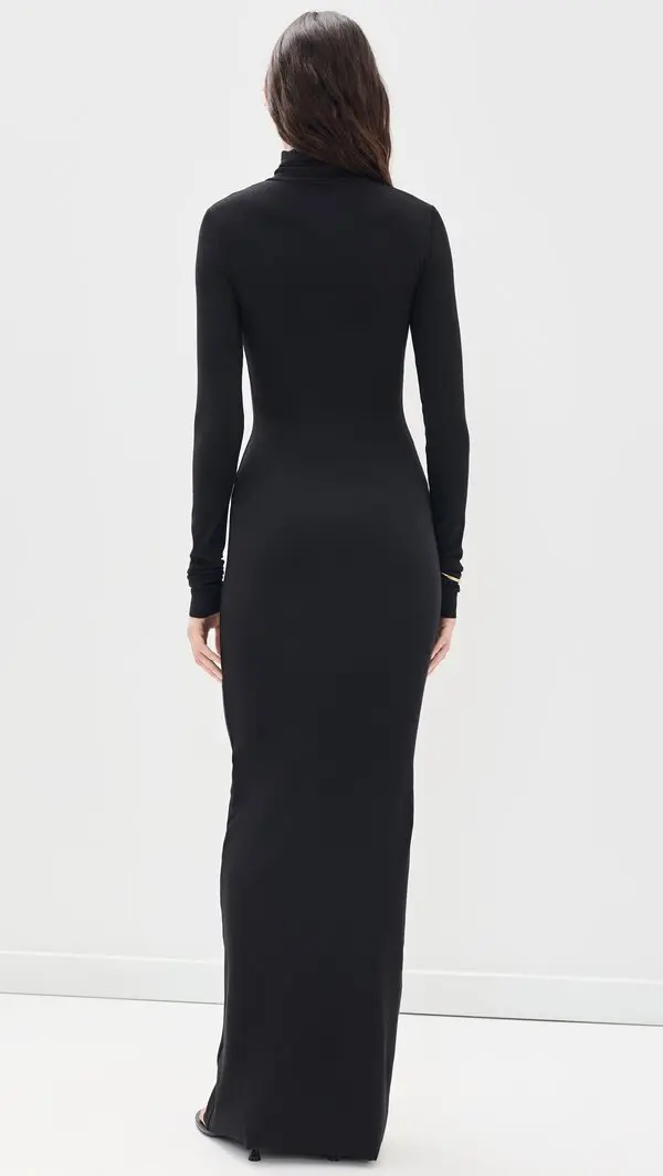 Eterne Long Sleeve Turtleneck Maxi Dress