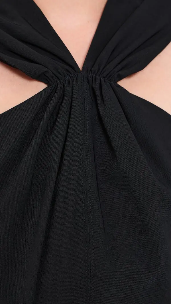 A.L.C. Elouise Sleeveless V-neck Top With Ruching