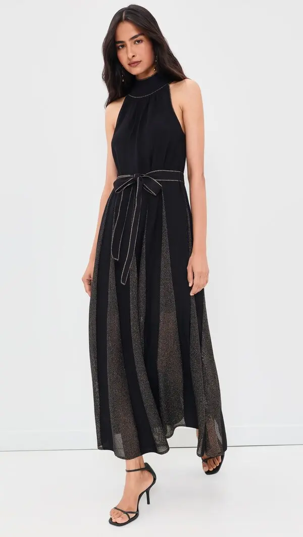 Zimmermann Valiant Metallic Halter Dress