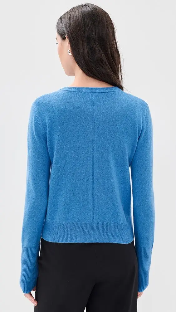 LA LIGNE Solid Lean Lines Cashmere Cardigan