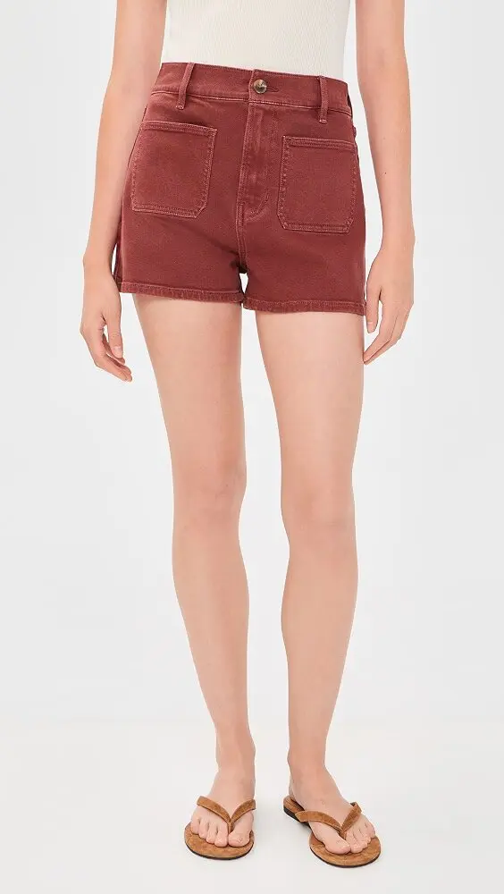 Veronica Beard Elijah Shorts With Patch Pockets