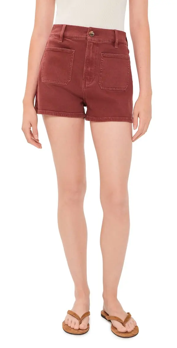 Veronica Beard Elijah Patch Pocket Shorts - Rust