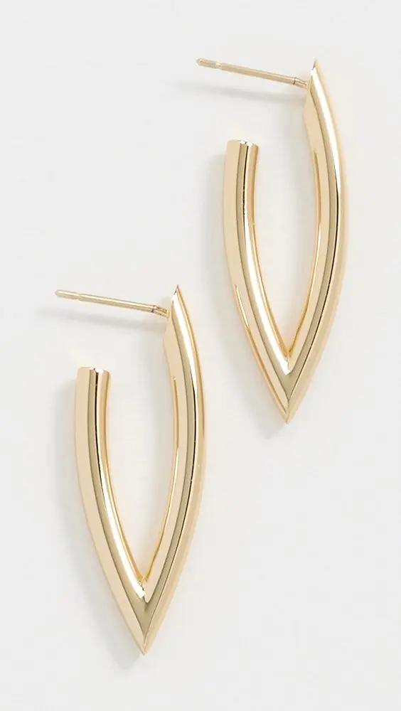 JENNIFER FISHER Small Feather Hoop Earrings