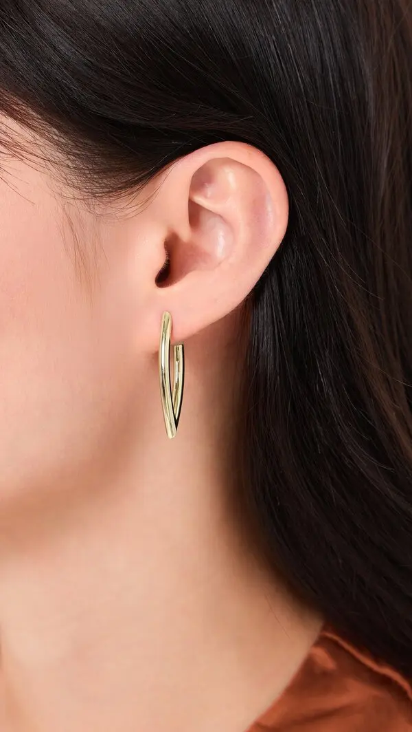 JENNIFER FISHER Small Feather Hoop Earrings