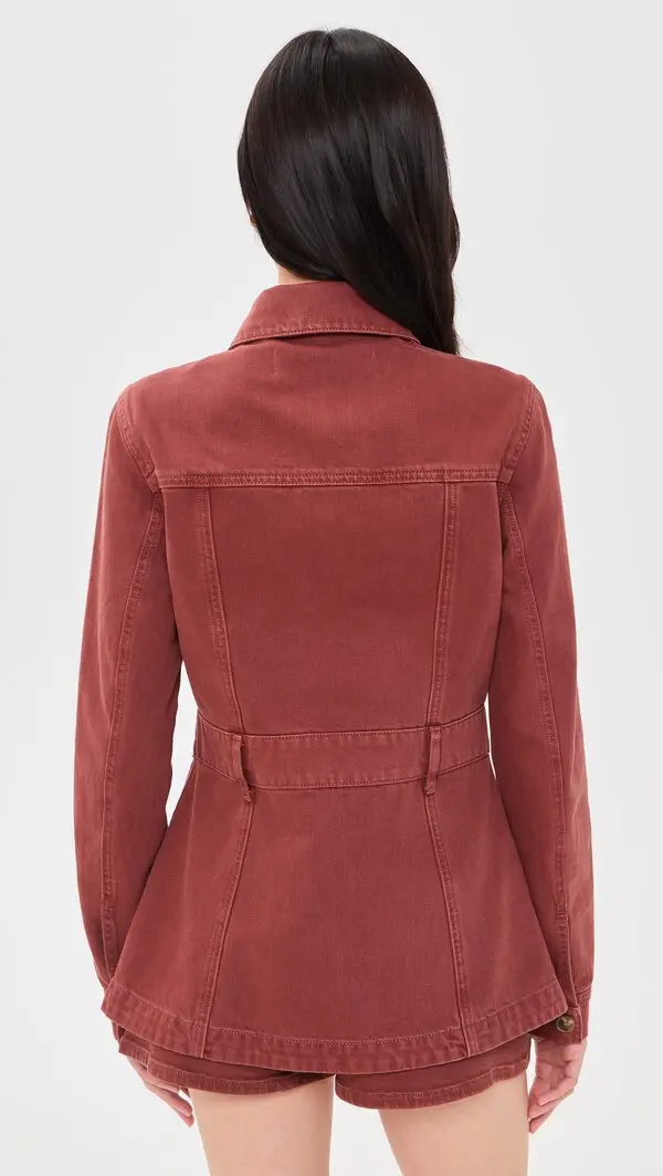 Veronica Beard Anzu Denim Jacket - Rust