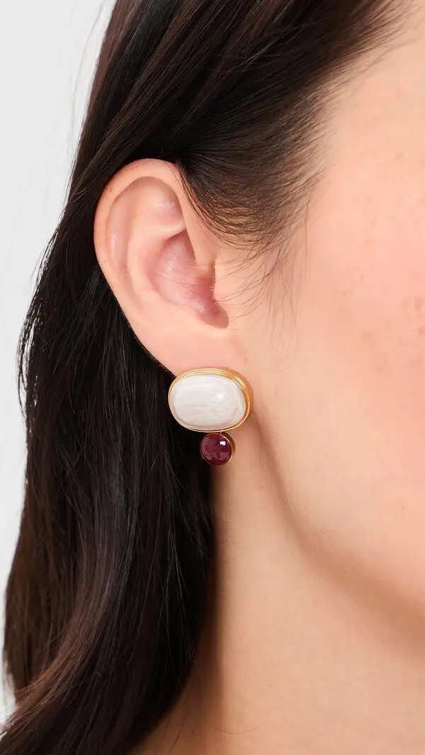 HEAVEN MAYHEM Solara Enamel Earrings - Gold