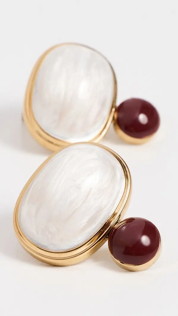 HEAVEN MAYHEM Solara Enamel Earrings - Gold