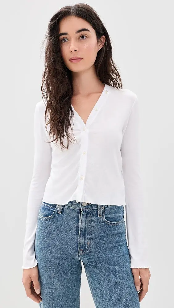ASHER Chelsea Cardigan - White