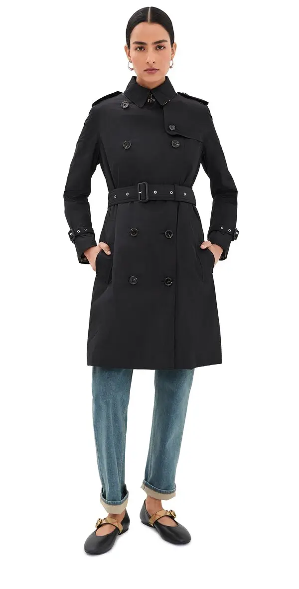 Burberry Kensington Trench Coat - Black