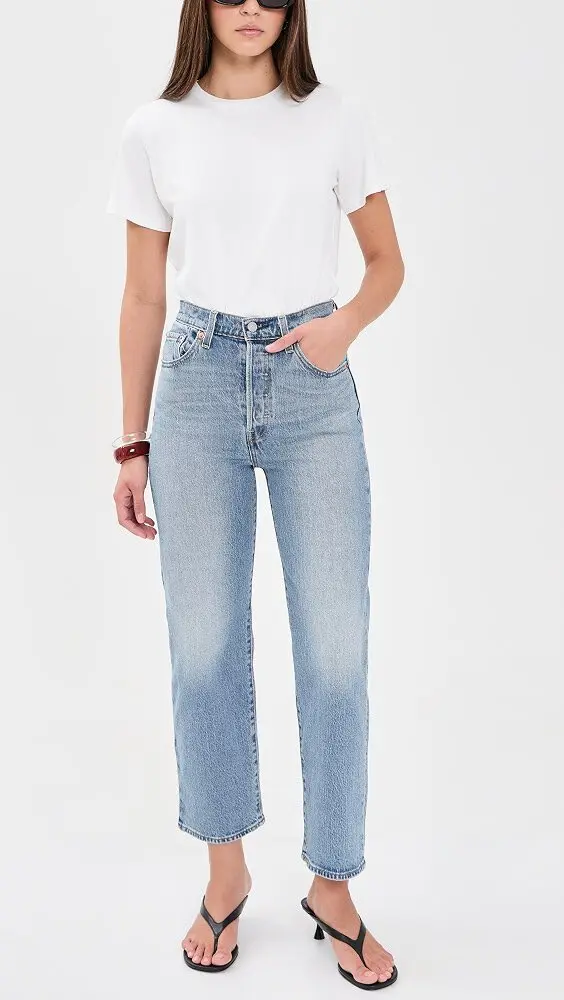 LEVI'S Ribcage Straight Ankle Jeans