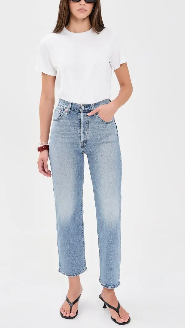 LEVI'S Ribcage Straight Ankle Jeans